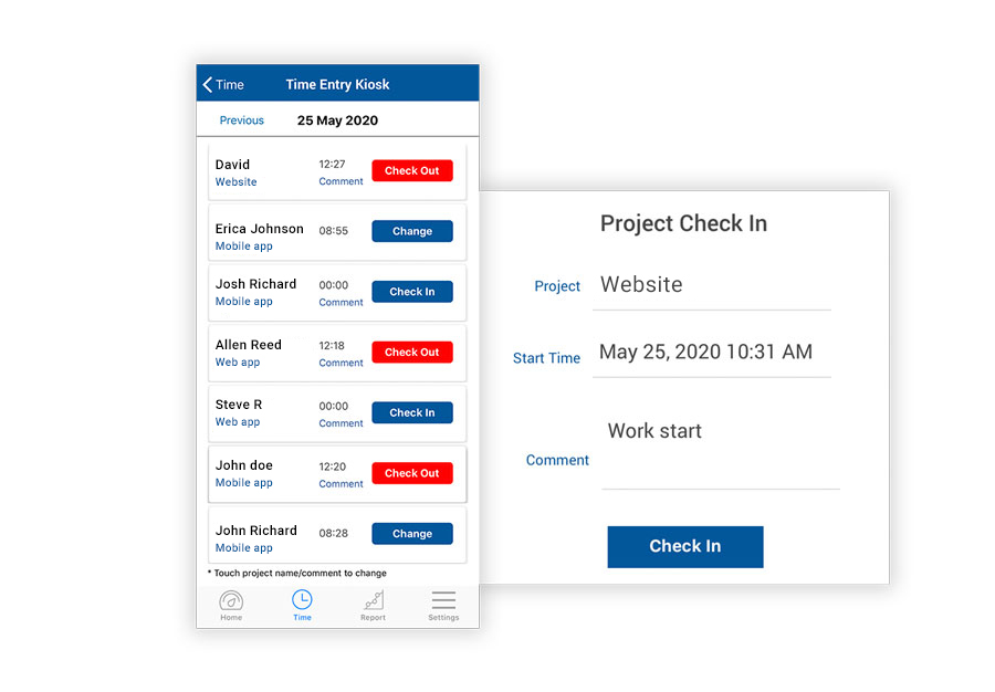 Timecard - GPS based Time Tracking Software